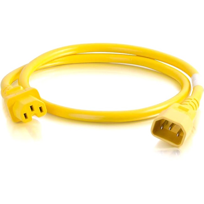2Ft 18Awg Power Cord (Iec320C14 To Iec320C13) - Yellow CTG-17484