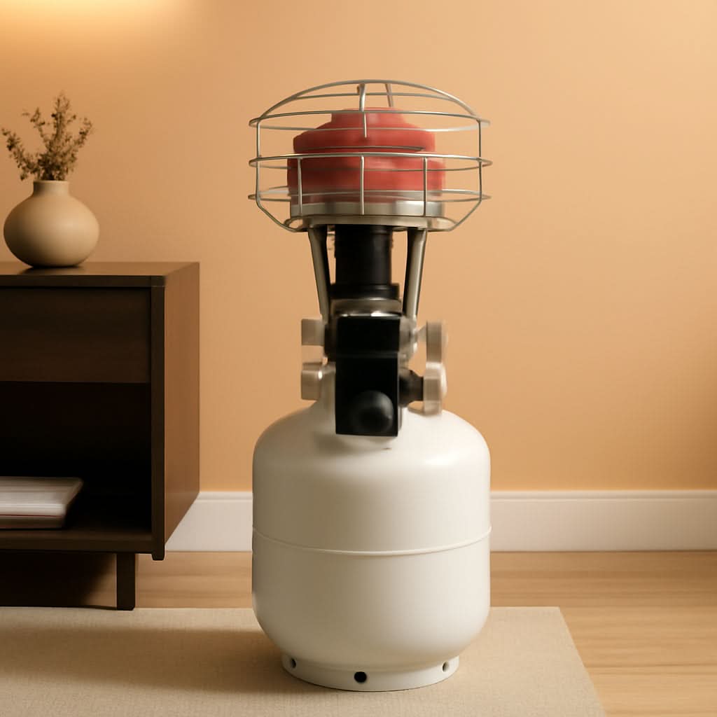 540-Degree Tank-Top Radiant Propane Heater 45,000 BTU Chrome