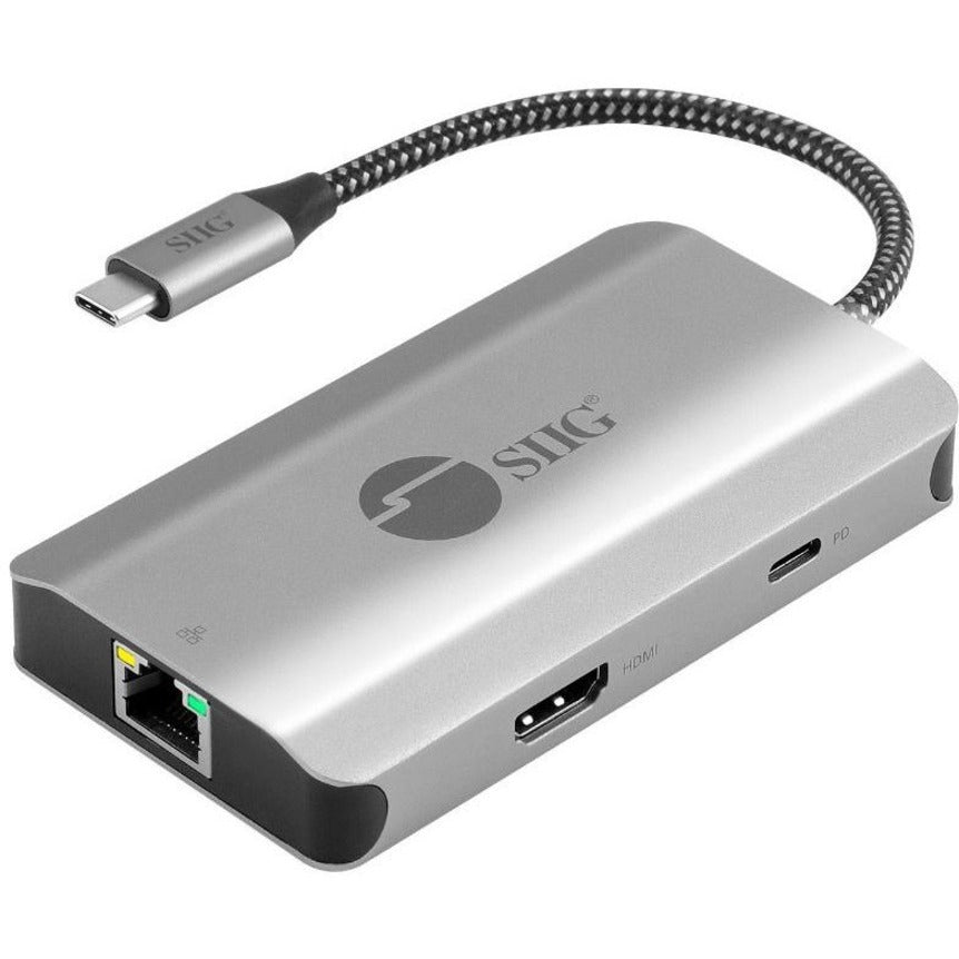 SIIG USB-C to HDMI with LAN Hub & PD 100W Adapter - Adds one HDMI 4K ...