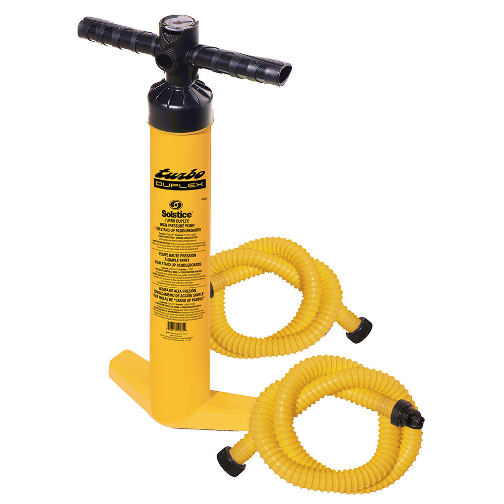 Solstice Watersports Turbo Duplex High Pressure Pump w/Gauge & 2 H