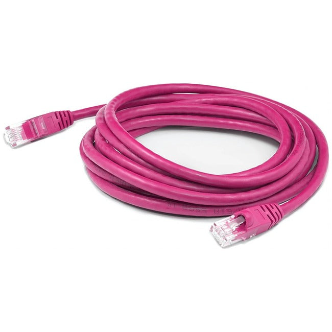 AddOn 15ft RJ-45 (Male) to RJ-45 (Male) Straight Pink Cat5e UTP PVC Co