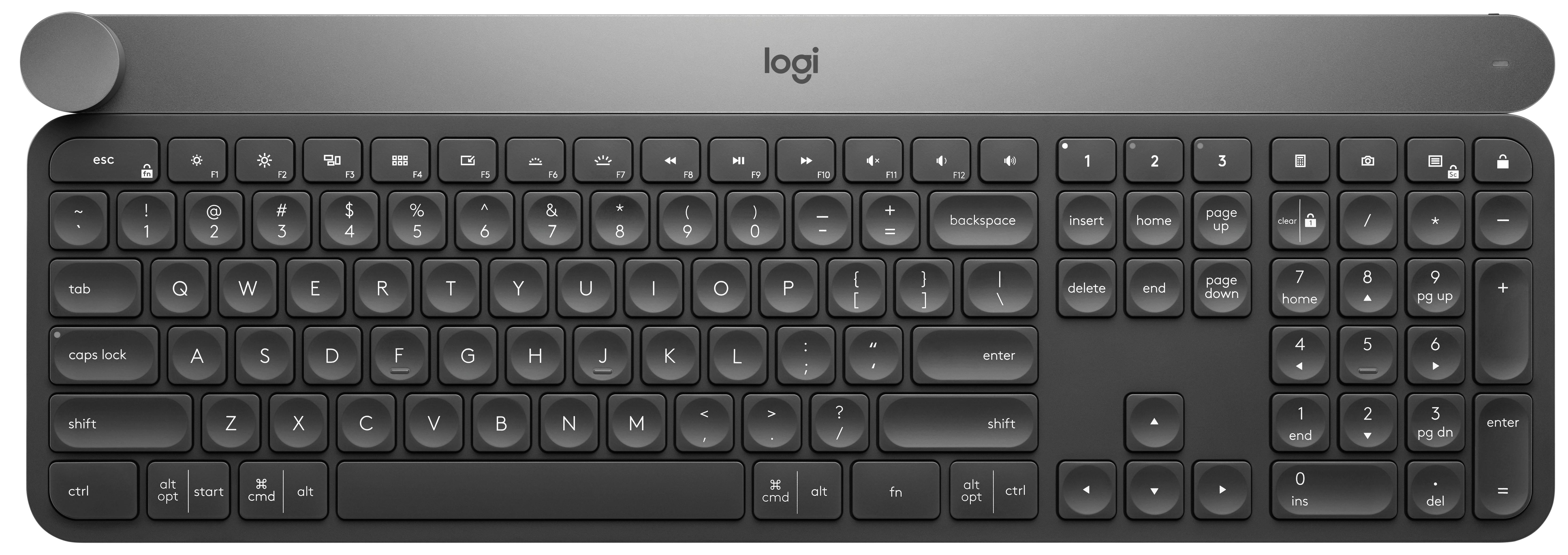 Logitech Craft Keyboard Rf Wireless + Bluetooth Black, Grey 920-008484